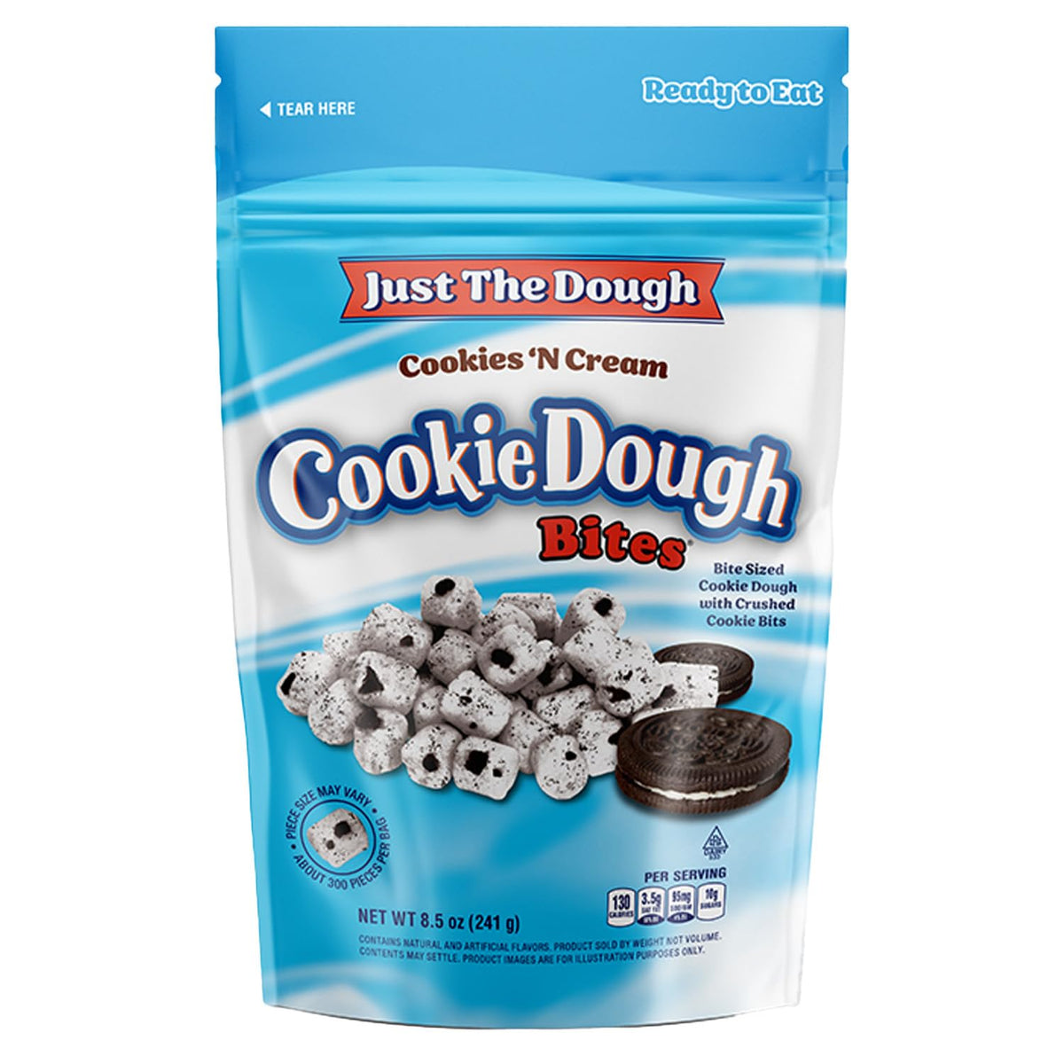 Cookies N Cream COOKIE DOUGH BITE SIZED READY TO EAT 241G – Redfern ...