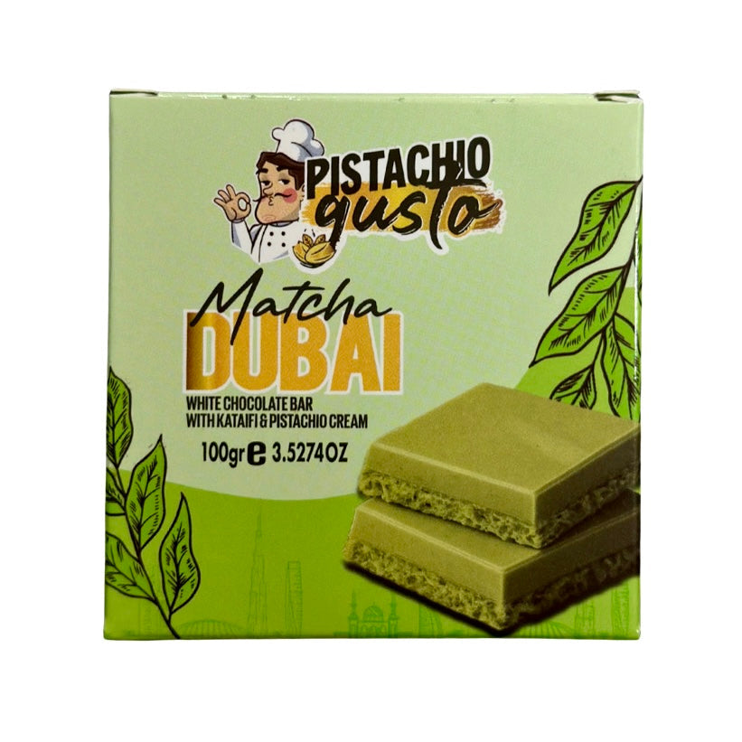 PISTACHIO GUSTO MATCHA DUBAI CHOCOLATE 100g – Redfern Convenience Store