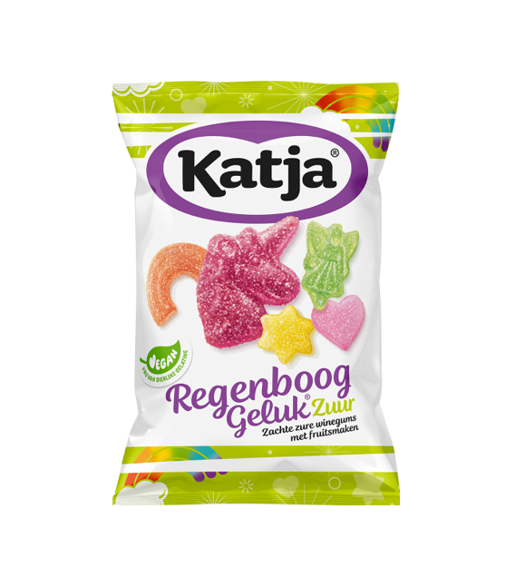 Katja Regenboog Geluk Zuur (Rainbow Happiness Sour Gummy) 250g ...