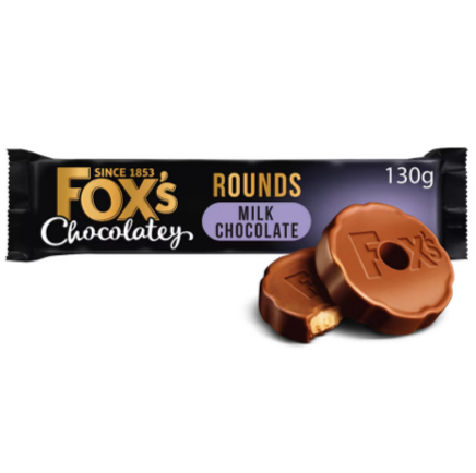 Fox Fabulous Chocolatey Milk Chocolate Rounds 130g – Redfern ...