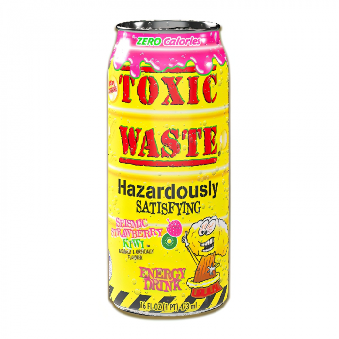 Toxic Waste Seismic Strawberry Kiwi Energy Drink - 16oz (473ml ...