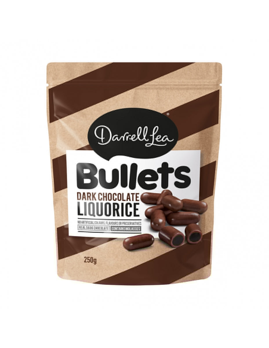 Darrell Lea Bullets Dark Chocolate Liquorice 204gr – Redfern ...